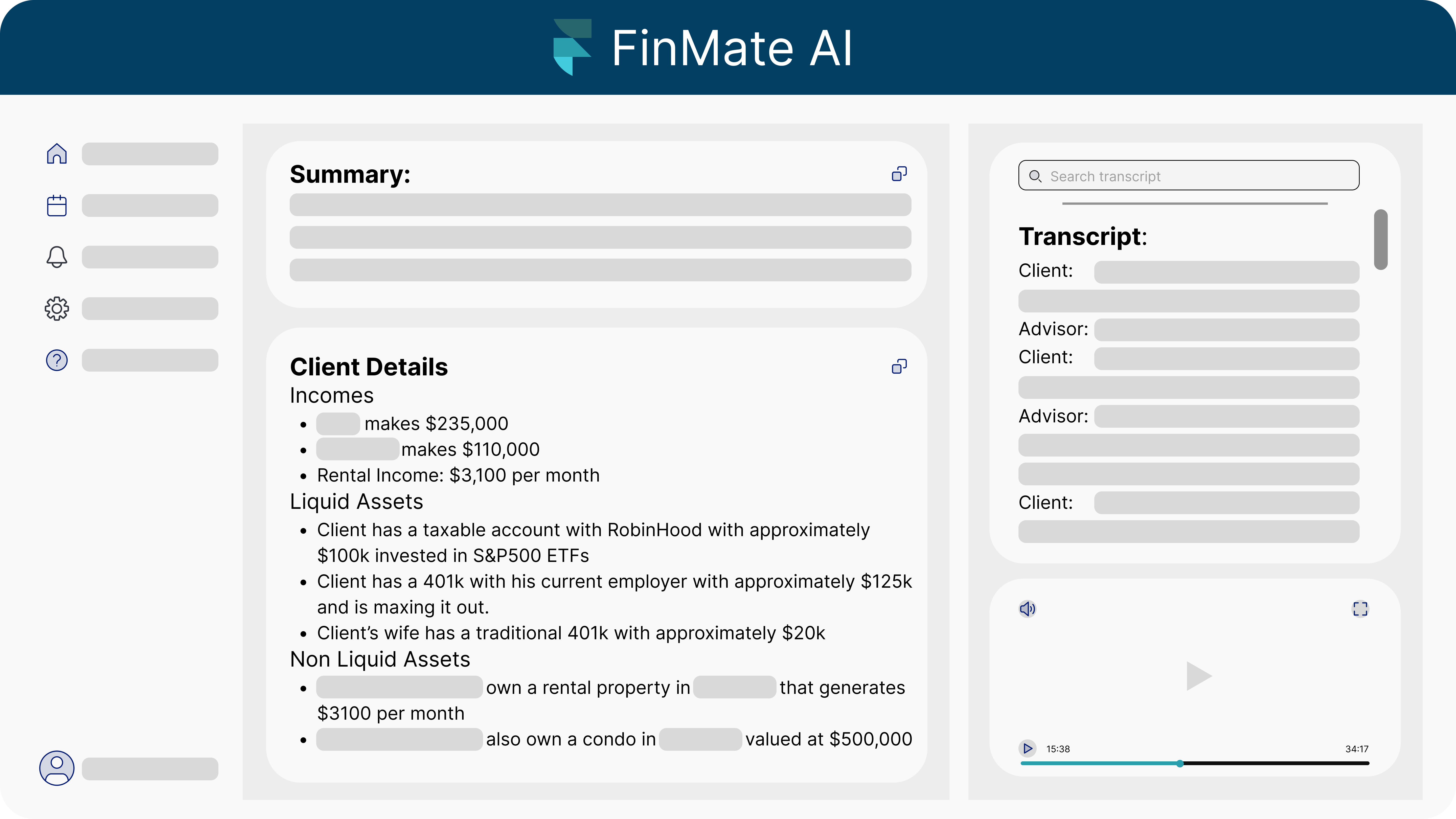 Finmate AI - Your Agentic Co-Pilot for Financial Advisory